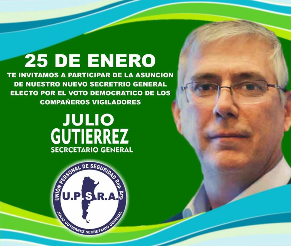 El 25 de enero asume Julio Gutiérrez la conducción nacional de UPSRA